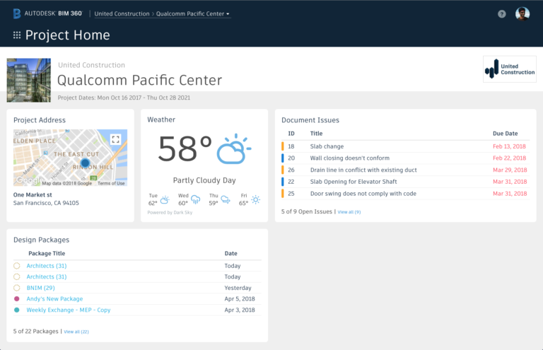 BIM 360 Project Home is Live - BIM 360 Release Notes