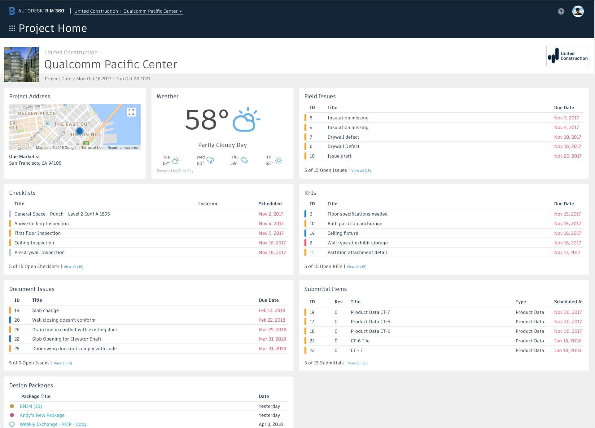 BIM 360 Project Home is Live - BIM 360 Release Notes