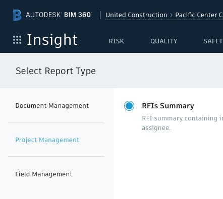 BIM 360 Reports: Create and schedule RFI Summary report - BIM 360 ...