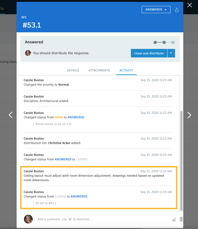 Reopen Closed RFI - BIM 360 Release Notes