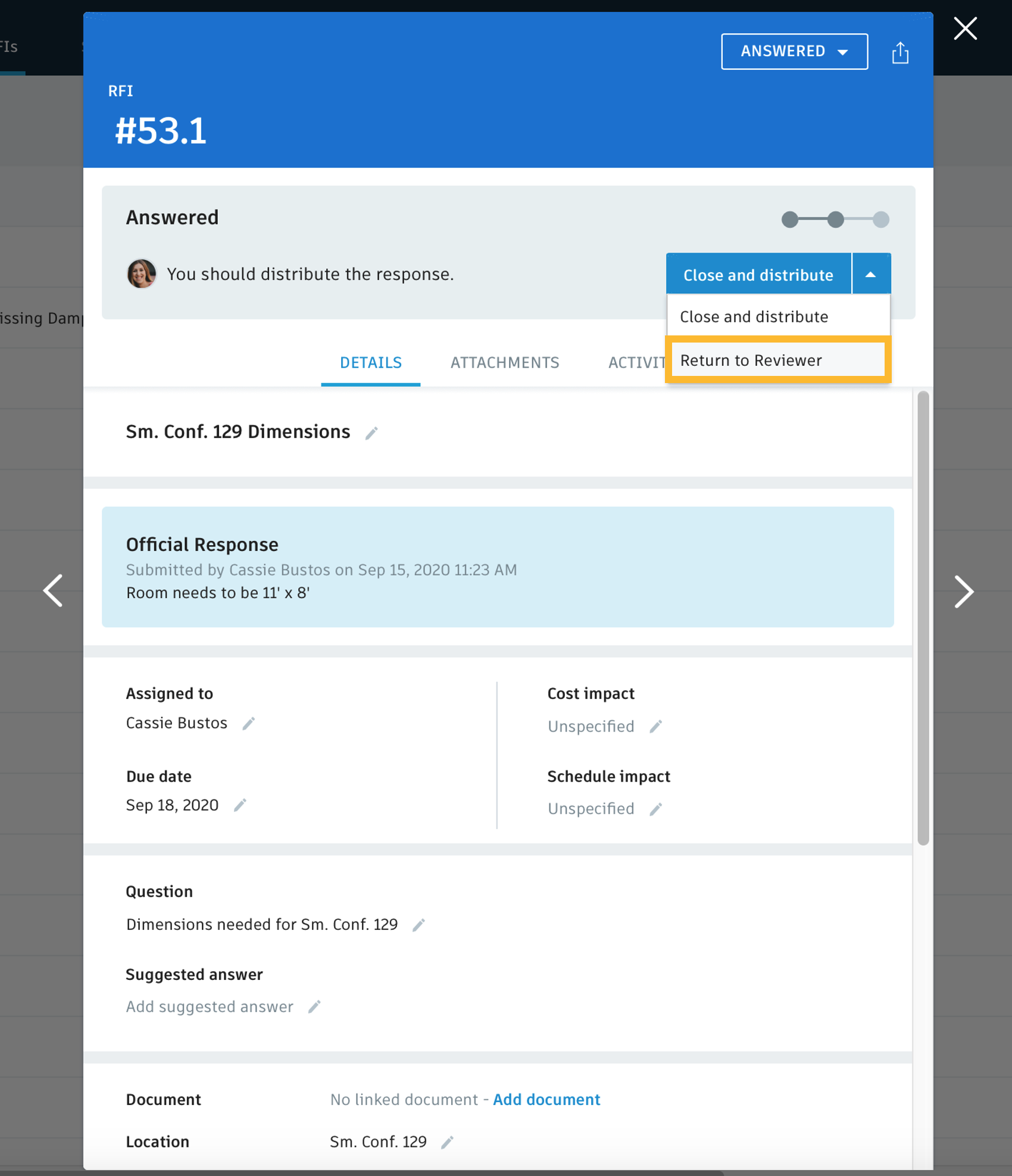 Reopen Closed RFI - BIM 360 Release Notes