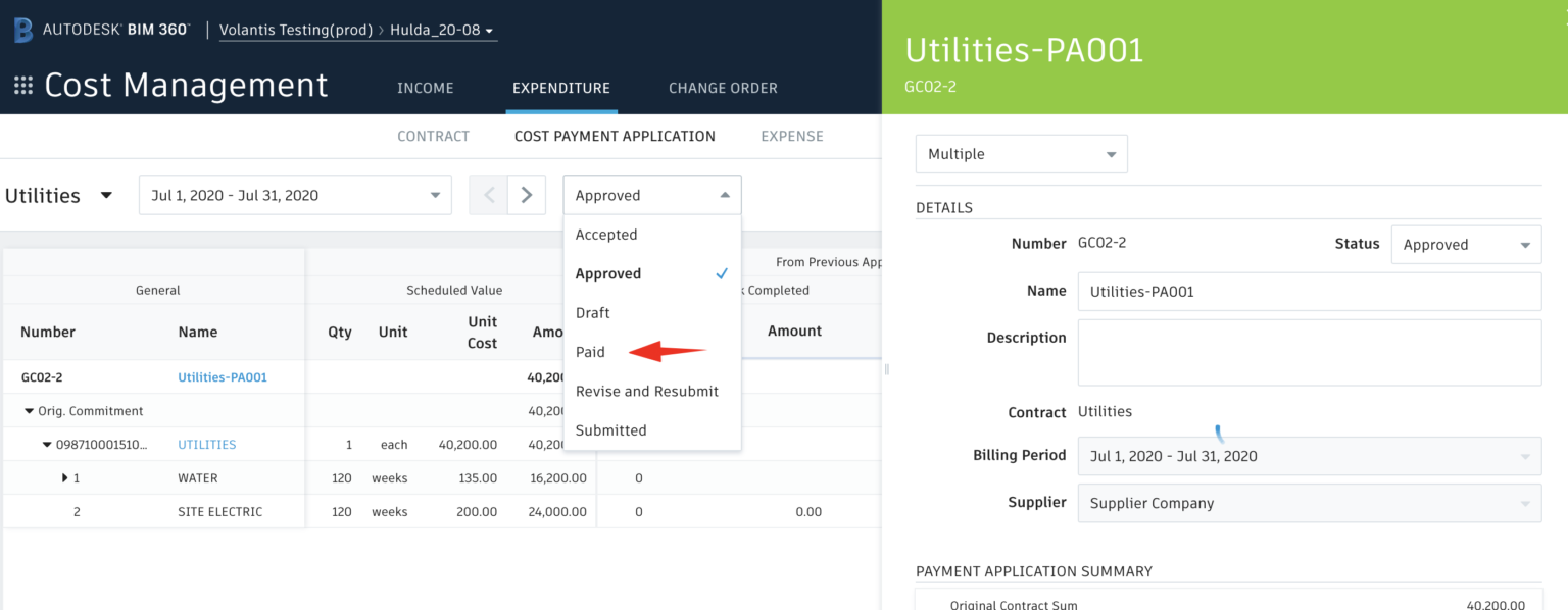 BIM 360 Cost Management Updates – July 2020 - BIM 360 Release Notes