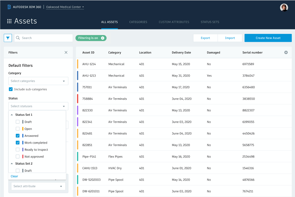 BIM 360 Assets - Filtering, Templates and Bulk Delete - BIM 360 Release ...