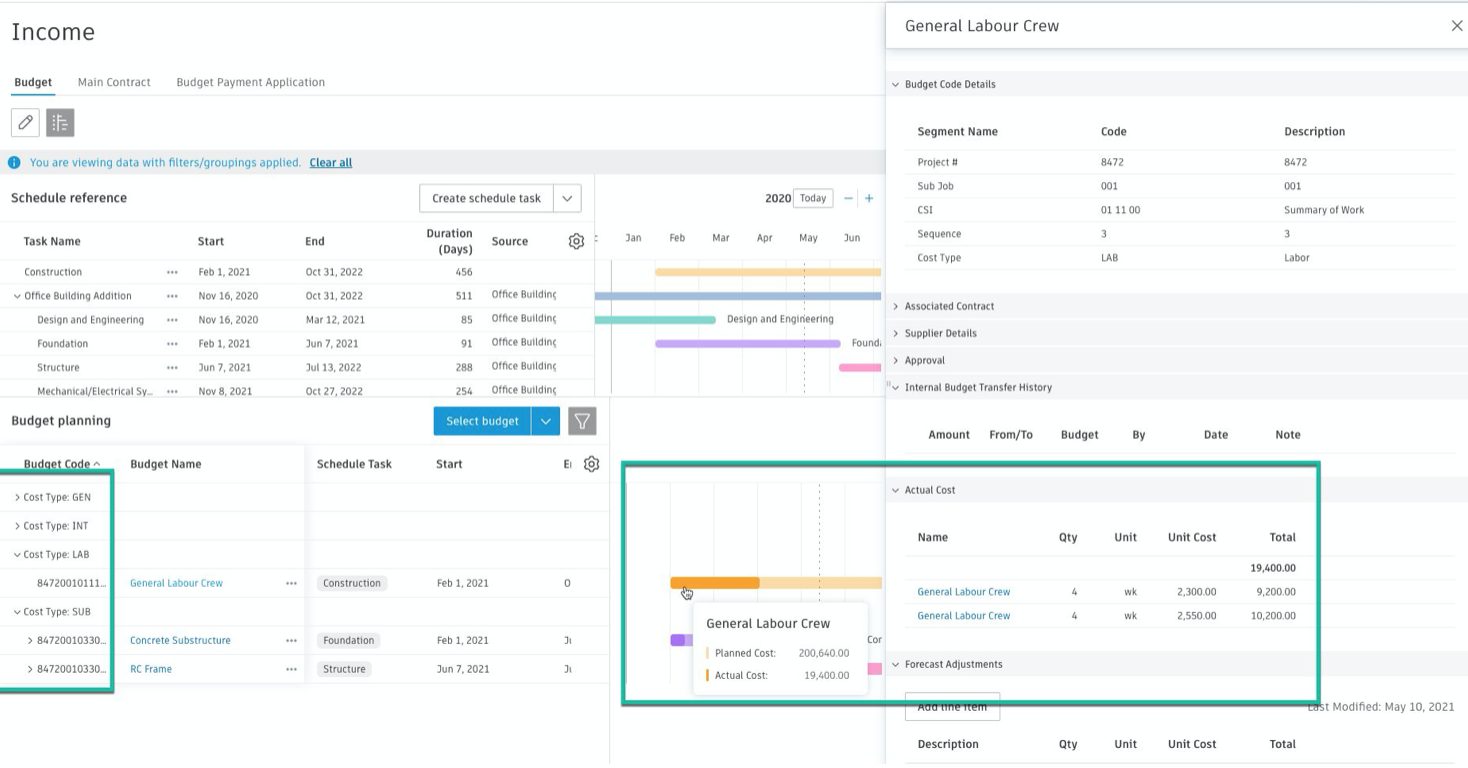 BIM 360 Cost Management Updates - May 2021 - BIM 360 Release Notes