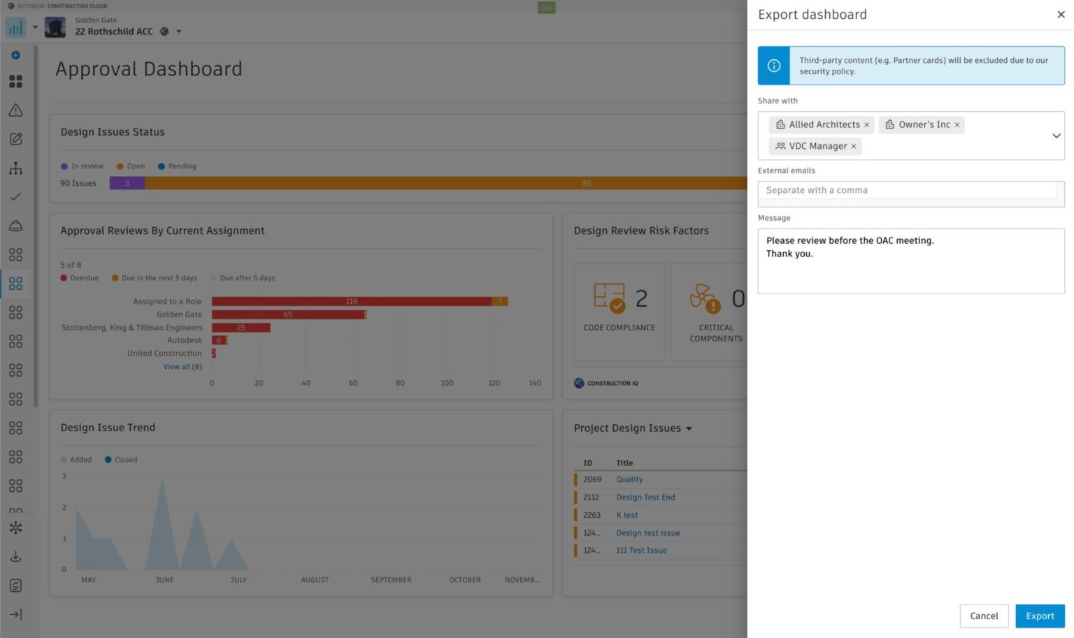 Insight Updates - November 2021 - BIM 360 Release Notes