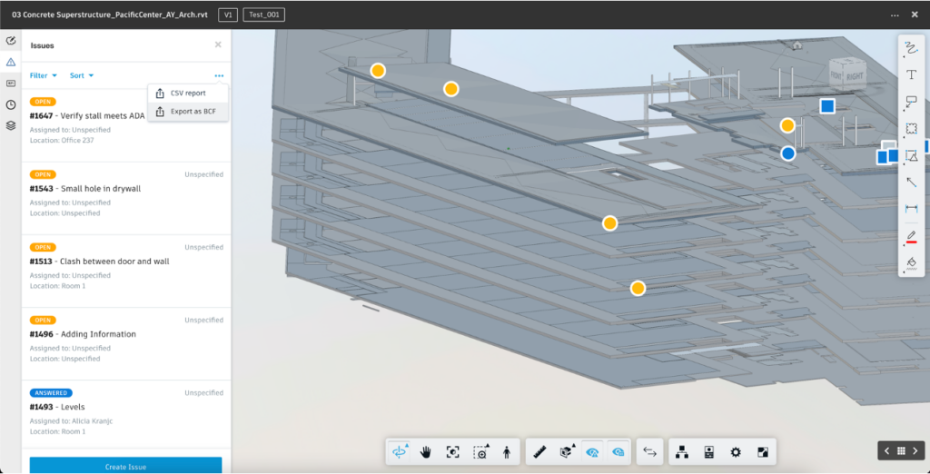 BIM 360 Issues - BCF Export - May 2022 - BIM 360 Release Notes