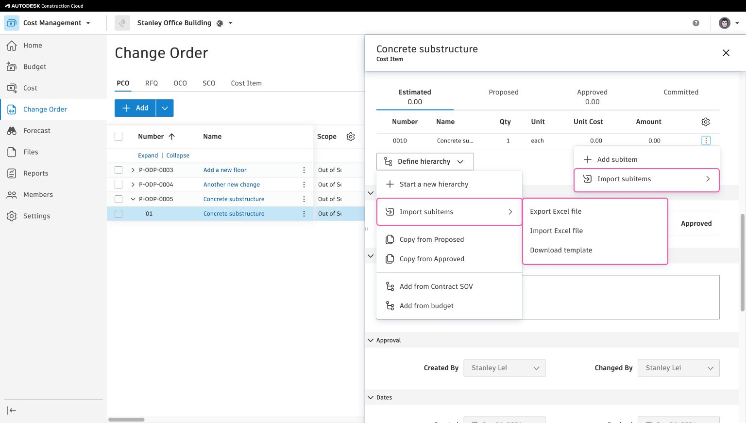 BIM 360 Cost Management - May 2024 - BIM 360 Release Notes