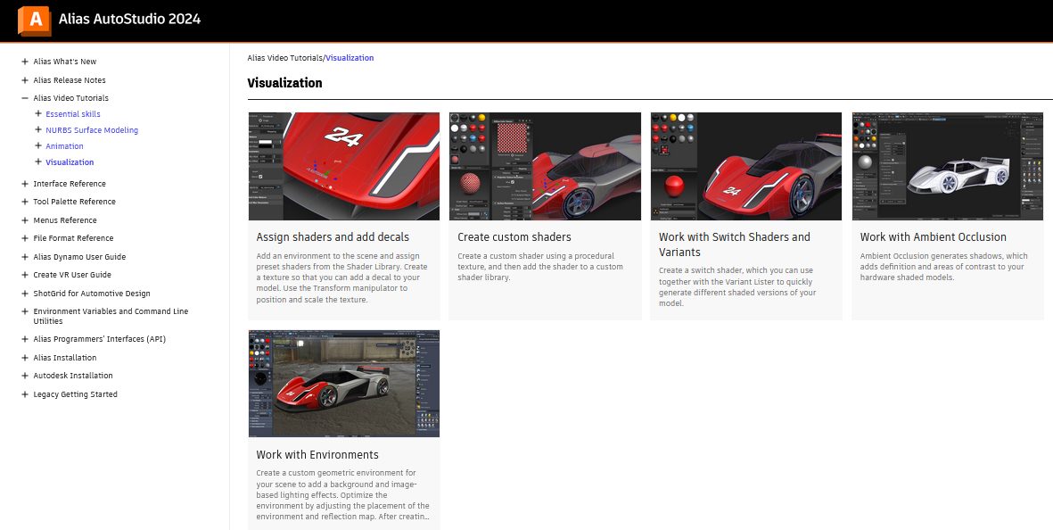Design Studio solution: Finding help in Alias, VRED, and ShotGrid