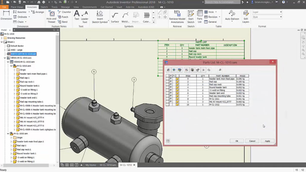 Quick Tip - Creating Parts Lists - Inventor Official Blog Quick Tip - Creating Parts Lists - Inventor Official Blog