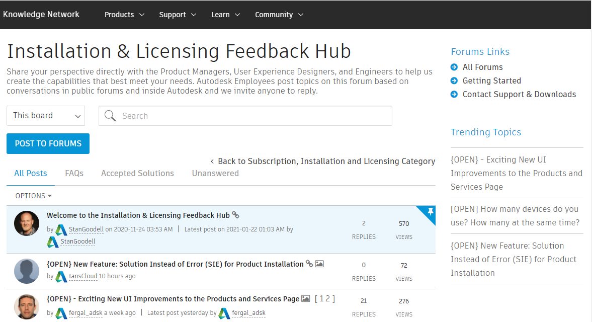 Installation and Licensing Feedback Hub Announcement - Autodesk ...