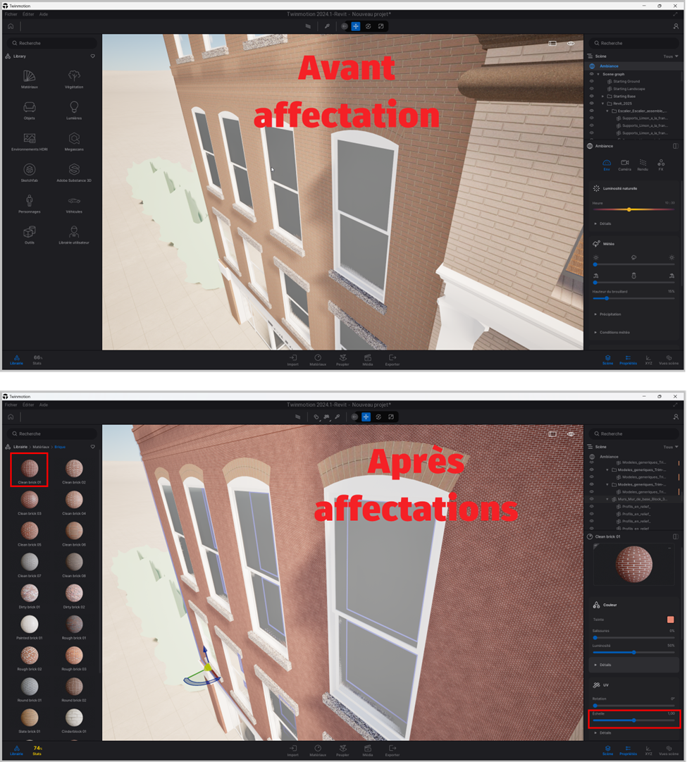 [Astuce] Workflow Autodesk Revit -Twinmotion : Échelle des matériaux – Village BIM