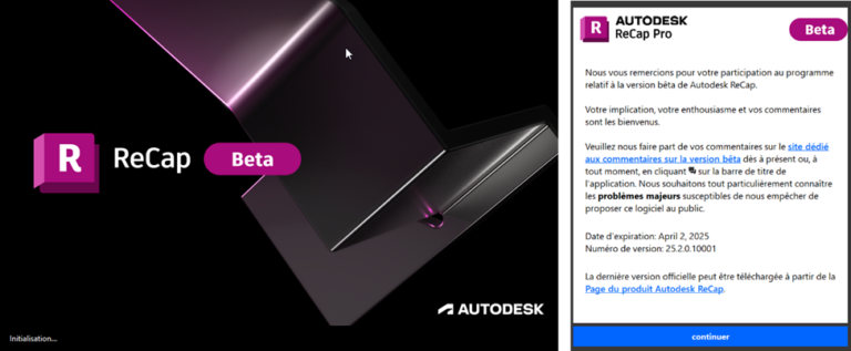 [Nouveauté] Autodesk ReCap Pro 2025.2 Beta – L’installation – Village BIM